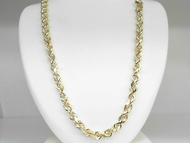 10K Yellow Gold 4mm 22" Rope Chain – Moore's Jewelry
