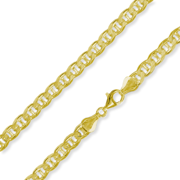 18K Yellow Gold Bonded with Sterling Silver Anchor Chain 20" – Moore's ...
